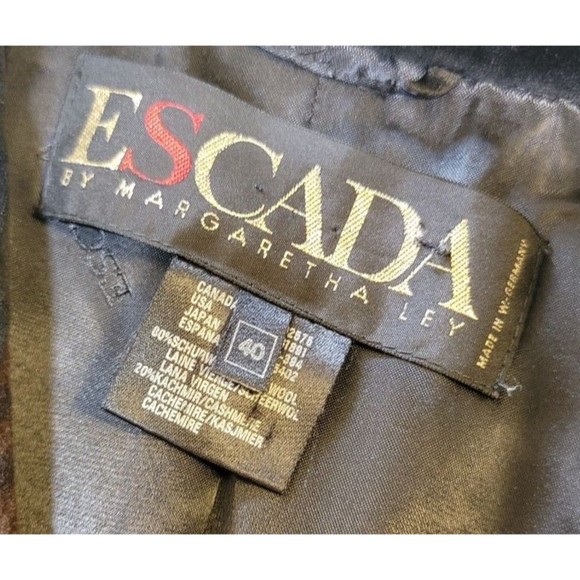 Escada | Jackets & Coats | Vtg 8s Escada Margaretha Ley Tailored Plaid ...